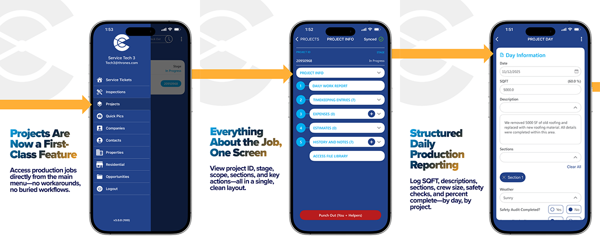 Production Module for Roofing Teams | Centerpoint Connect